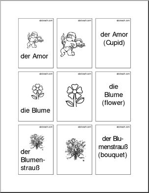 German: Flashcards – Valentine’s Day – Abcteach