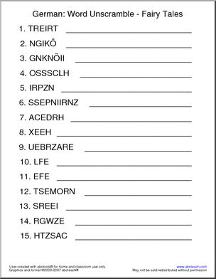 Das Mâ€°rchen/ Fairy Tales – Abcteach