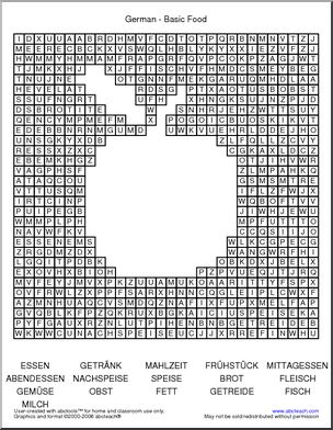 German: Word Search – Valentine’s Day – Abcteach