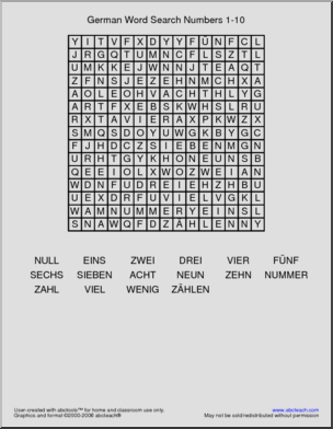 German: Flashcards – Numbers 1-100 – Abcteach