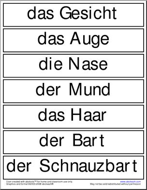 German: Word Wall – Landscape – Abcteach
