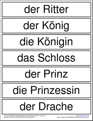 German: Word Wall – People – Abcteach