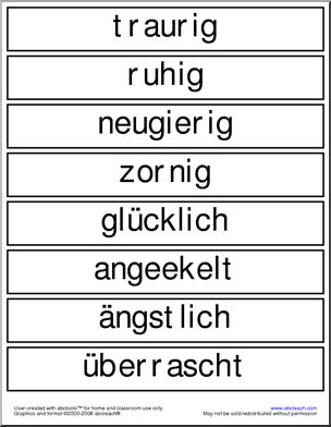 German: Word Wall – Winter – Abcteach