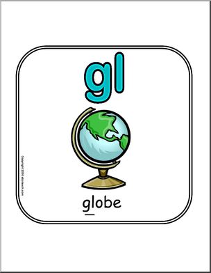 Consonant Blend GL Sign – Abcteach