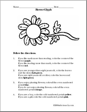 Flower Glyph – Abcteach