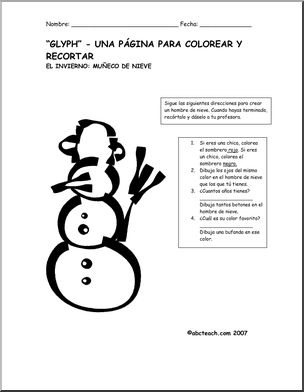 Spanish: “Glyph” – Mayo (elementaria) – Abcteach