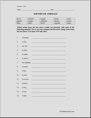 Past and Present Tense Verbs (elem/upper elem) Worksheet – Abcteach