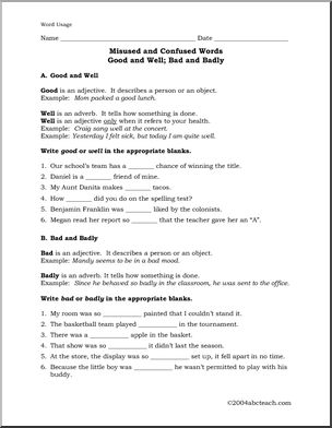Misused Words Rules and Practice – Abcteach