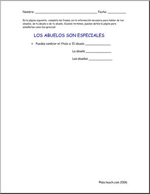 Spanish: Spanish 1 – Escritura: A mis abuelos (secundaria) – Abcteach