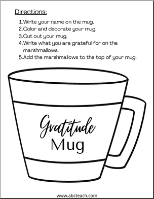 Winter Gratitude Mugs – Abcteach