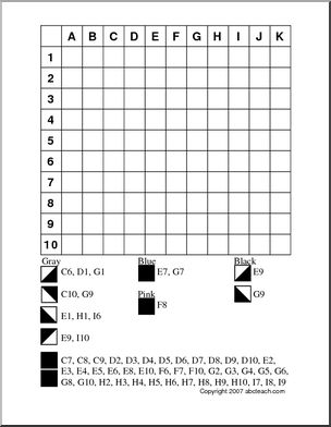 Easter Bunny Grid Coloring – Abcteach