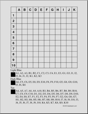 Sandcastle (primary) Grid Coloring – Abcteach