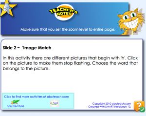 Interactive: Notebook: Phonics: Letter “H” (Random Match) – Abcteach