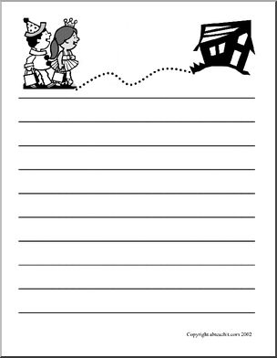 Writing Paper: Halloween – Haunted House – Abcteach