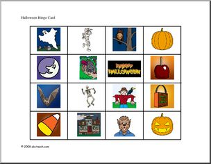 Bingo Cards: Halloween (color) – Abcteach