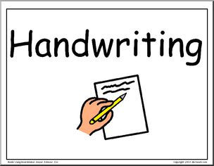 Large Sign: Handwriting – Abcteach