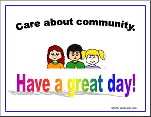 Poster: Care About Community – Abcteach