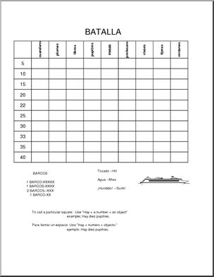Spanish: Spanish 1 – Batalla Naval con el verbo “hay” (secundaria ...