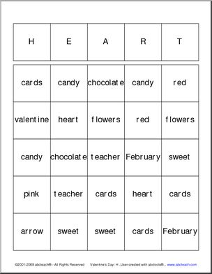 Patterns: Valentine’s Day (primary) – Abcteach
