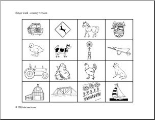 Bingo: Backseat Bingo – Country (b/w) – Abcteach