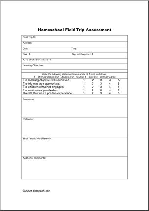 Report Form: Field Trip – Art Museum (elem) – Abcteach