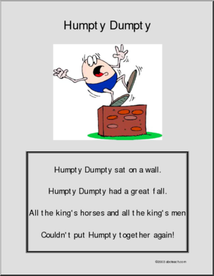 Humpty Dumpty Nursery Rhymes – Abcteach
