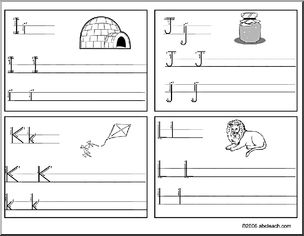 Manuscript – HWT-Styled – complete set – dotted – Abcteach