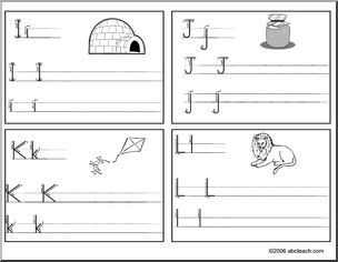 Manuscript – HWT-Styled (F through J) – dotted – Abcteach