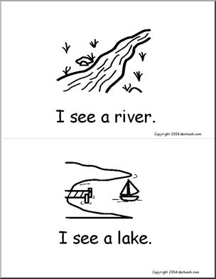 Early Readers: “I see….” (land and water-outlines) – Abcteach