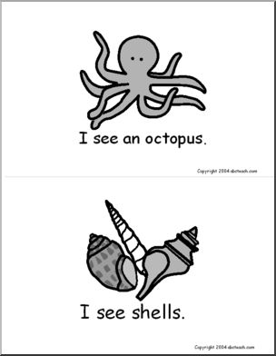 Early Readers: “I see….” (ocean – b/w) – Abcteach