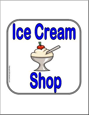 Sign: Ice Cream Shop – Abcteach