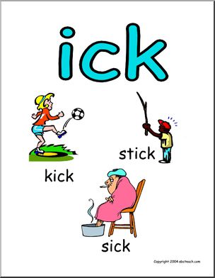 Word Family – ICK Poster – Abcteach