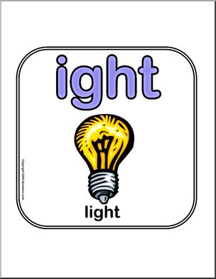 Word Family – IGHT (version 2) Sign – Abcteach