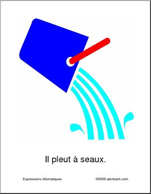 French: Il pleut â€¡ seaux – Abcteach