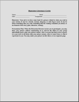 Illustrator Literature Circles Job – Abcteach