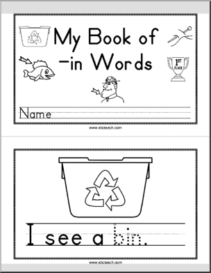 CVC – My Book of -in Words – Abcteach