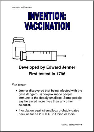 Poster: Invention – Vaccination – Abcteach