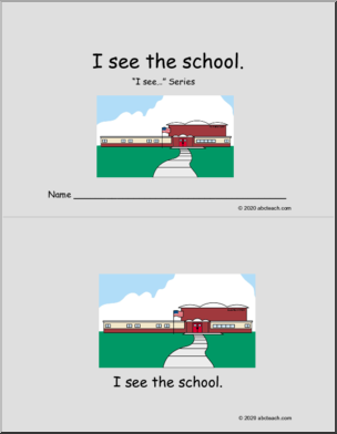 Early Readers: “I see…” (school – color) – Abcteach