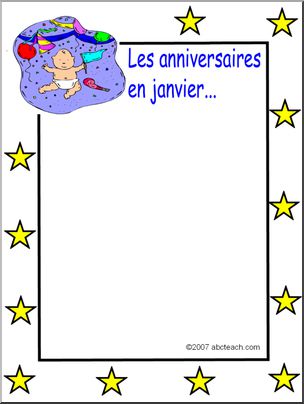 French: Affiche pour montrer les anniversaires en mars – Abcteach