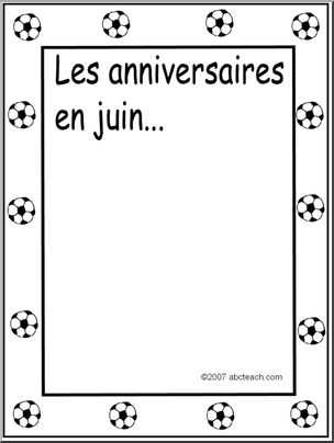 French: Affiche pour montrer les anniversaires en mars – Abcteach