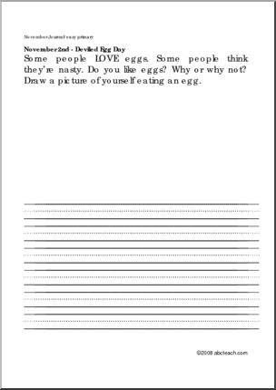 My Journal – November (primary) Writing Prompts – Abcteach