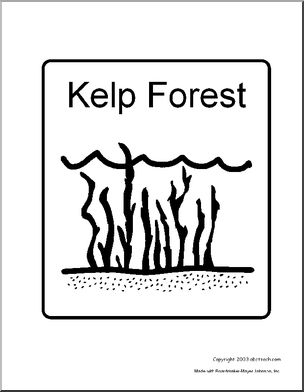 Sign: Kelp Forest (coloring book version) – Abcteach