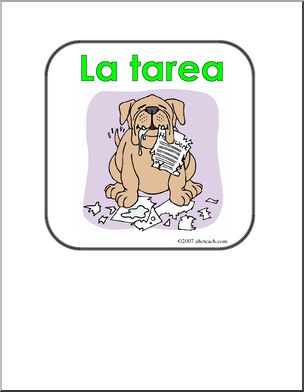 Spanish: Poster – “La Tarea” (elementaria) – Abcteach