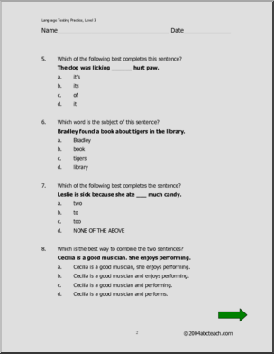 Testing Practice: Alphabet (primary) – Abcteach