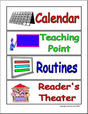 Daily Schedule Cards: Pictures Set 20 (color) – Abcteach
