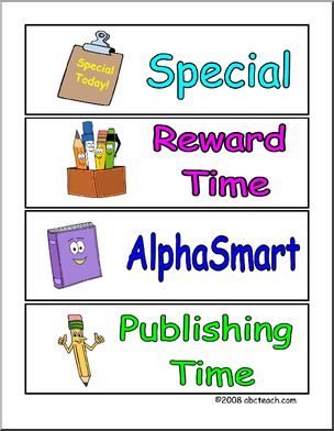 Daily Schedule Cards: Pictures Set 39 (color) – Abcteach