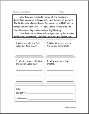 Labor Day – Abcteach