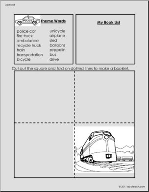 Lapbook: Transportation (primary) – Abcteach