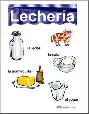 Spanish: Dairy Poster – Abcteach