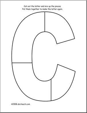 Shape Puzzle: The Letter C – Abcteach